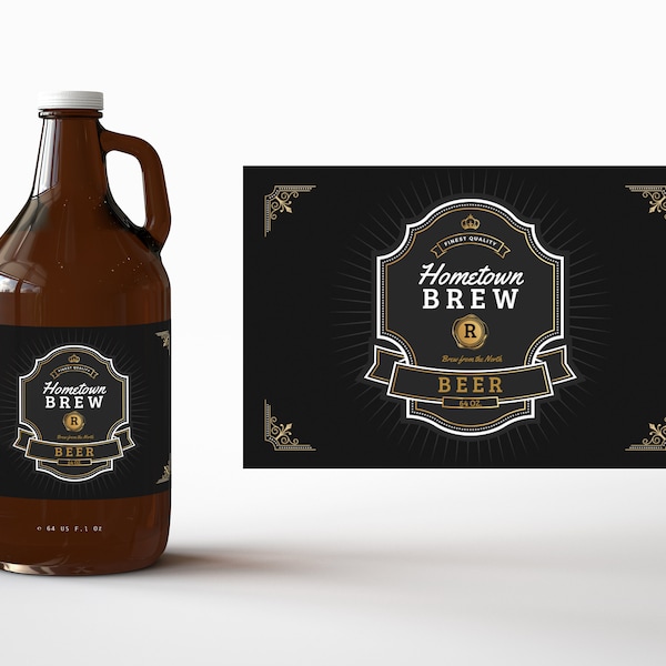 Growler Label - Etsy