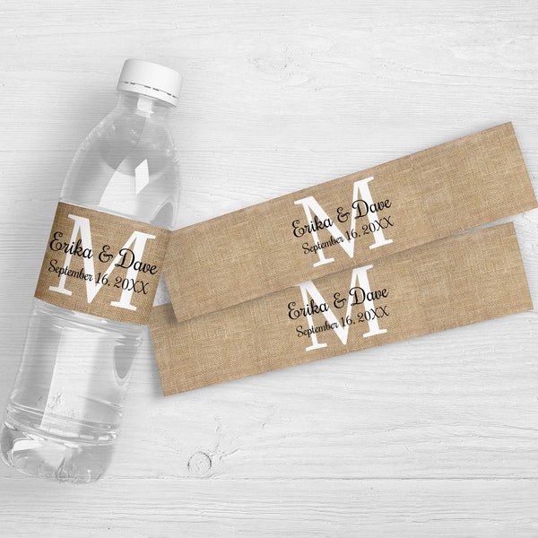 Wedding Water Bottle Labels - Etsy