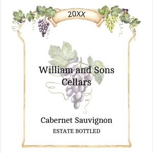 Grape Arbor Wine Label | Wine-making Supplies | Homemade Wine | Private ...