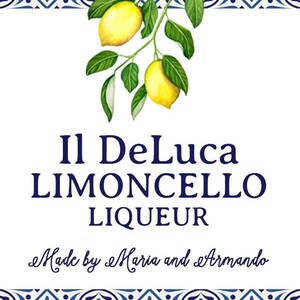 Limoncello Listello Border Label | Limoncello Labels | Italian Drink ...