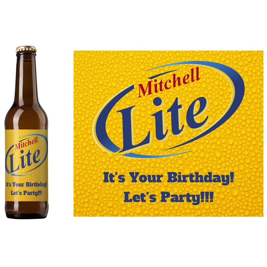 Lite Beer Label Homebrew Label Custom Beer Label - Etsy