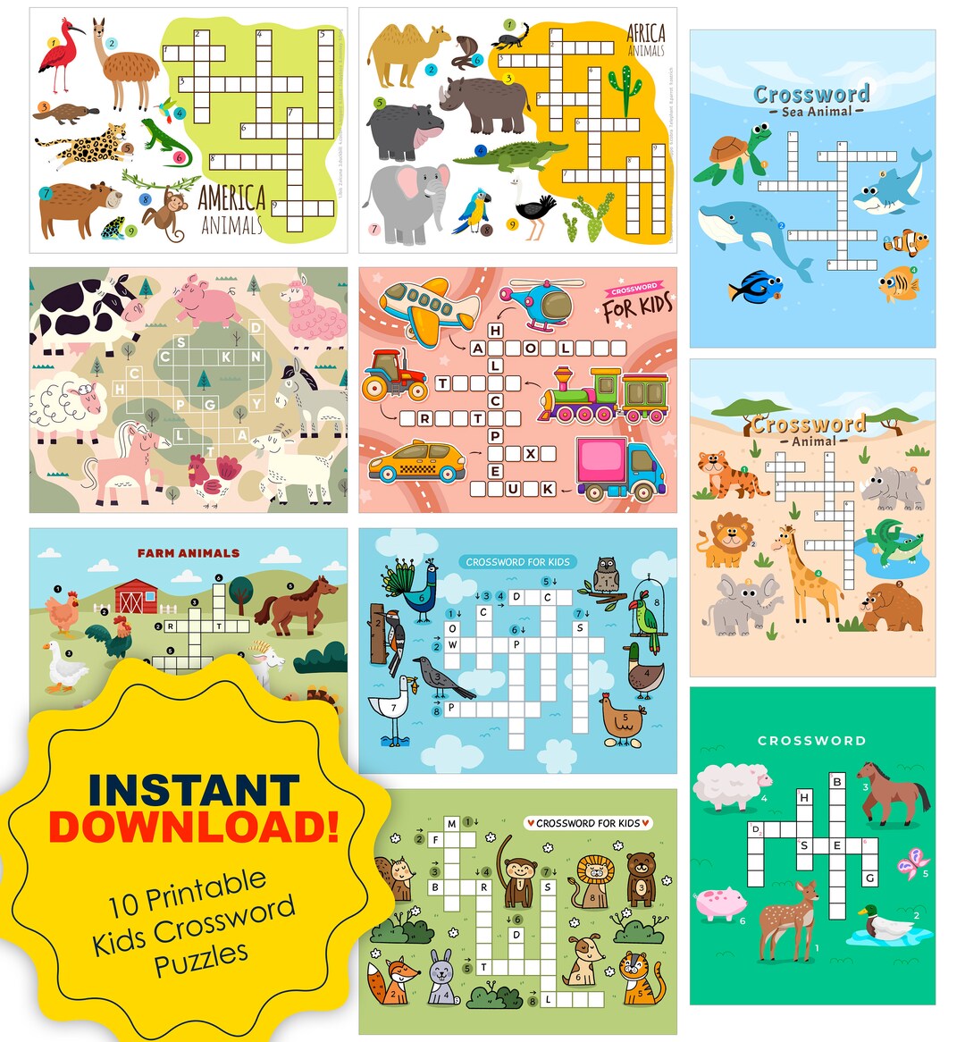 Kids Crossword Puzzles | Homeschool Curriculum | Kids Activities ...