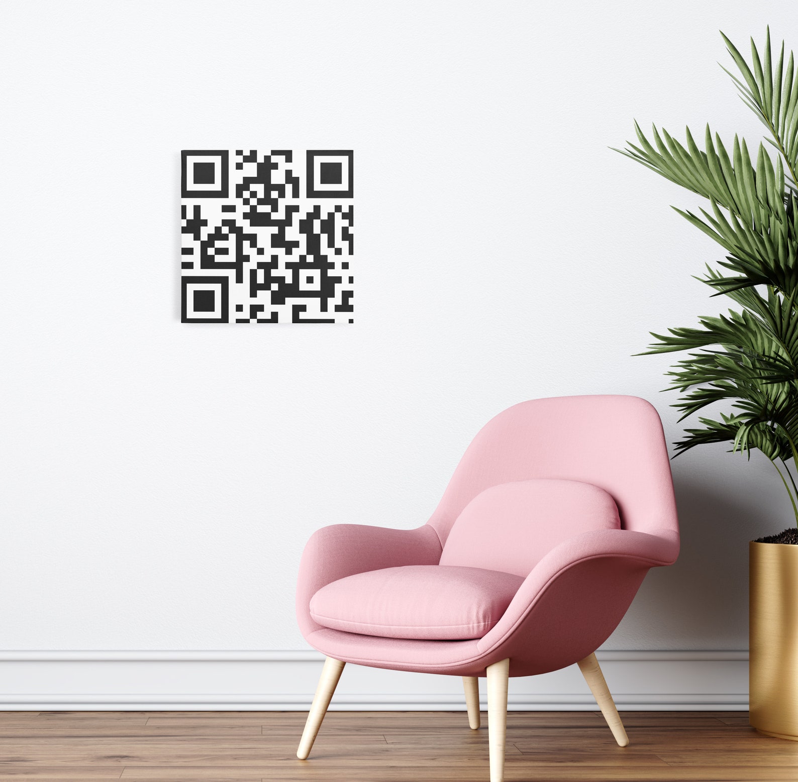 Custom QR Code Canvas QR Code Sign Scannable Sign - Etsy