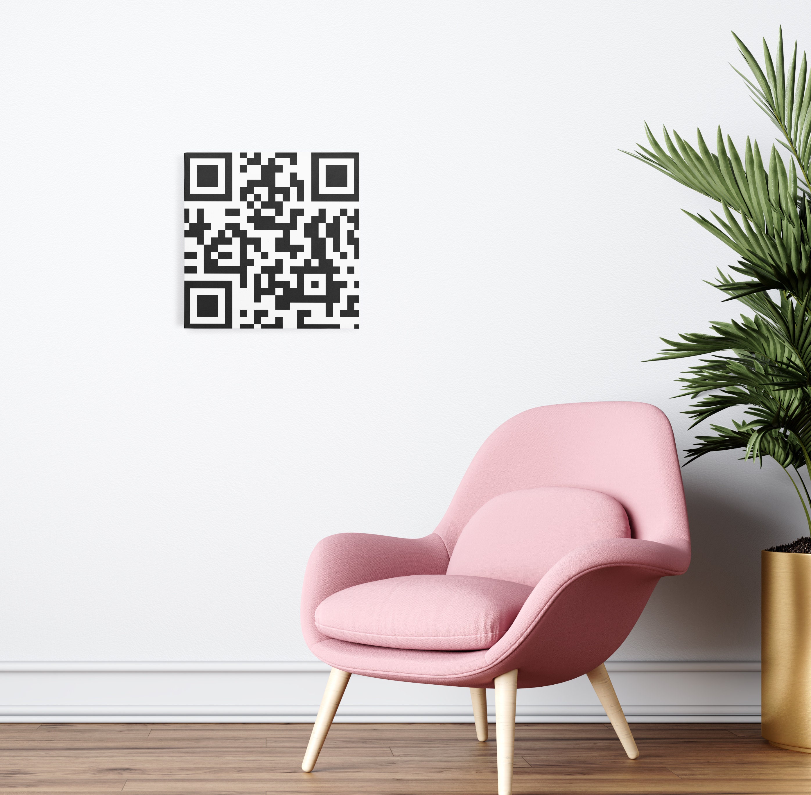 Custom QR Code Canvas QR Code Sign Scannable Sign - Etsy