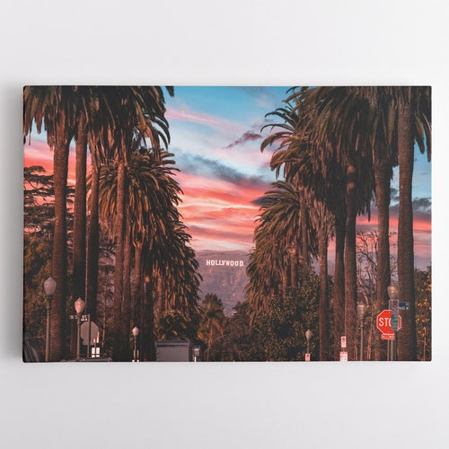 Hollywood Sign Canvas Wall Art Los Angeles Artwork Wall - Etsy Hollywood Sign Canvas Wall Art Los Angeles Artwork Wall - Etsy