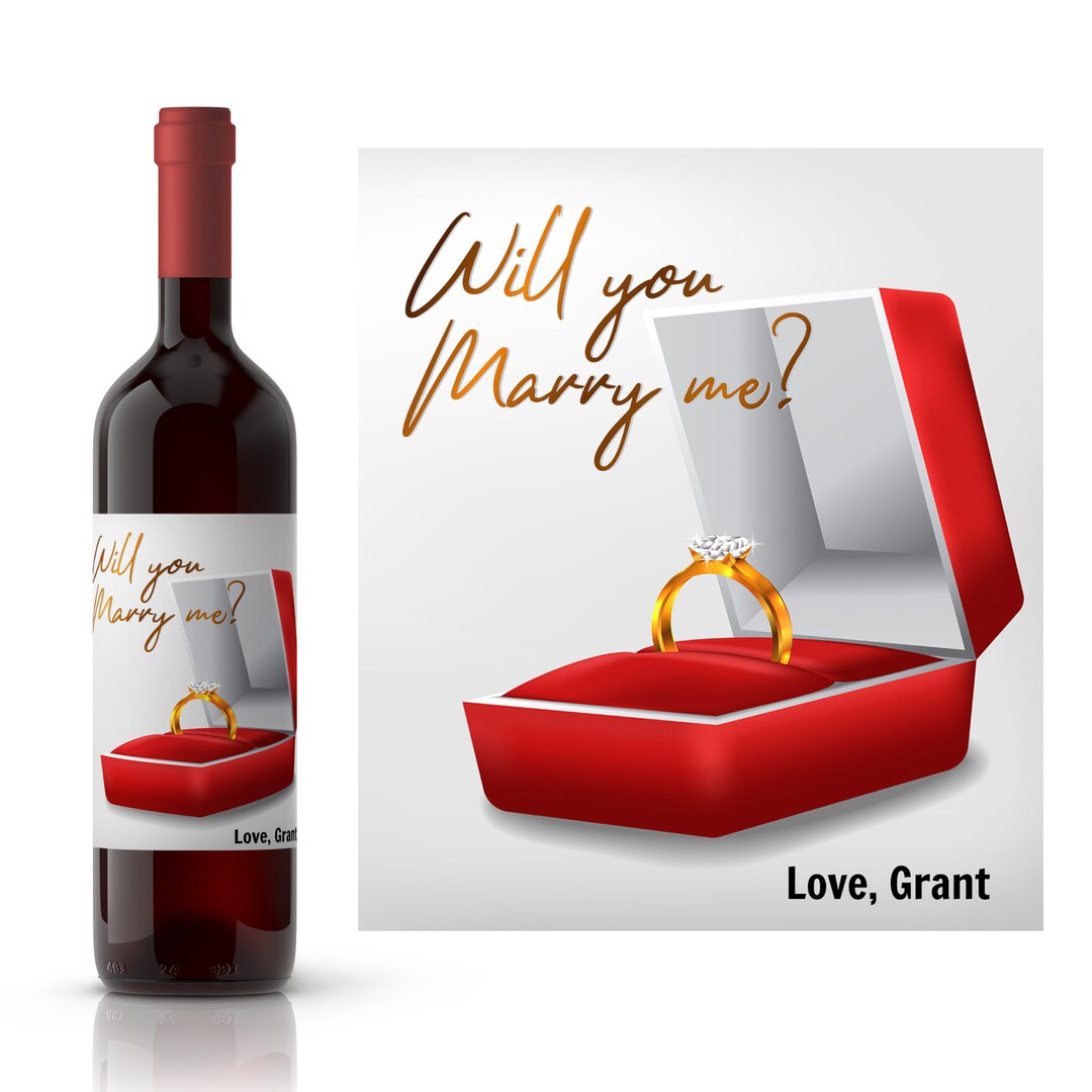 Will You Marry Me Proposal Wine Label | Wedding Proposal Idea | Say I ...