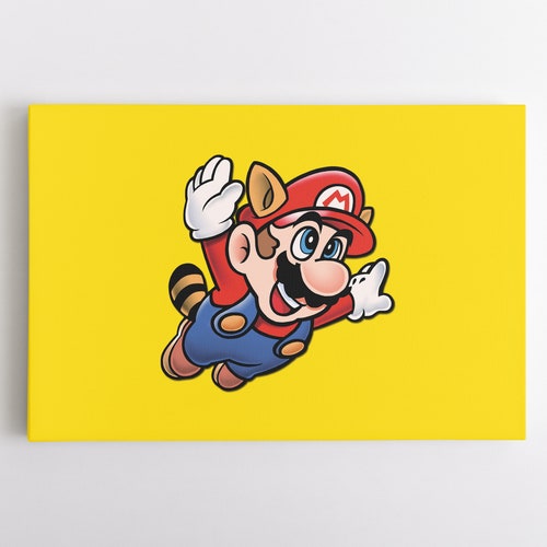 The History of Super Mario Canvas Wall Art Game Room Decor - Etsy
