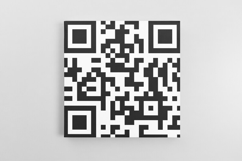 Custom QR Code Canvas QR Code Sign Scannable Sign - Etsy