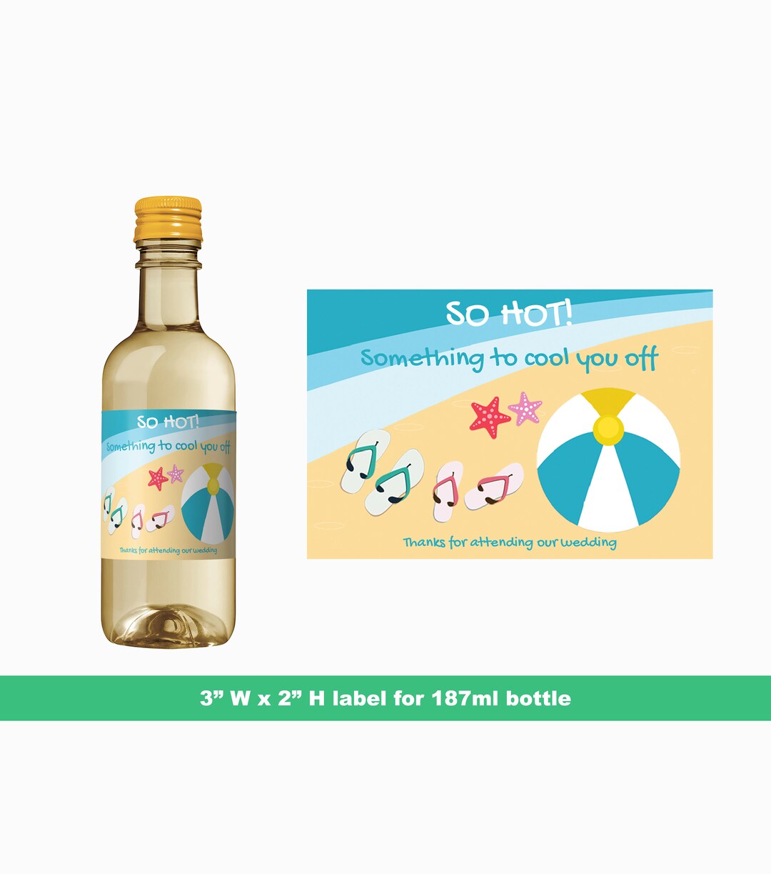 Tides Custom Wedding Mini Wine Labels | Personalized Beach Wedding ...