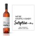Surprise Baby Wine Label Unique Baby Announcement Baby Announcement ...