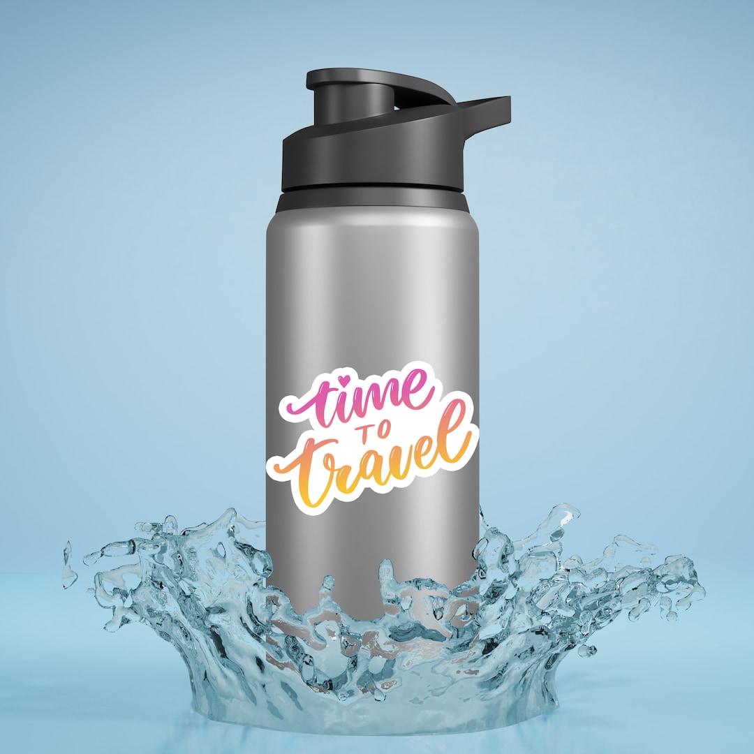 Time to Travel Sticker | Time to Travel Water Bottle Sticker | Travel ...