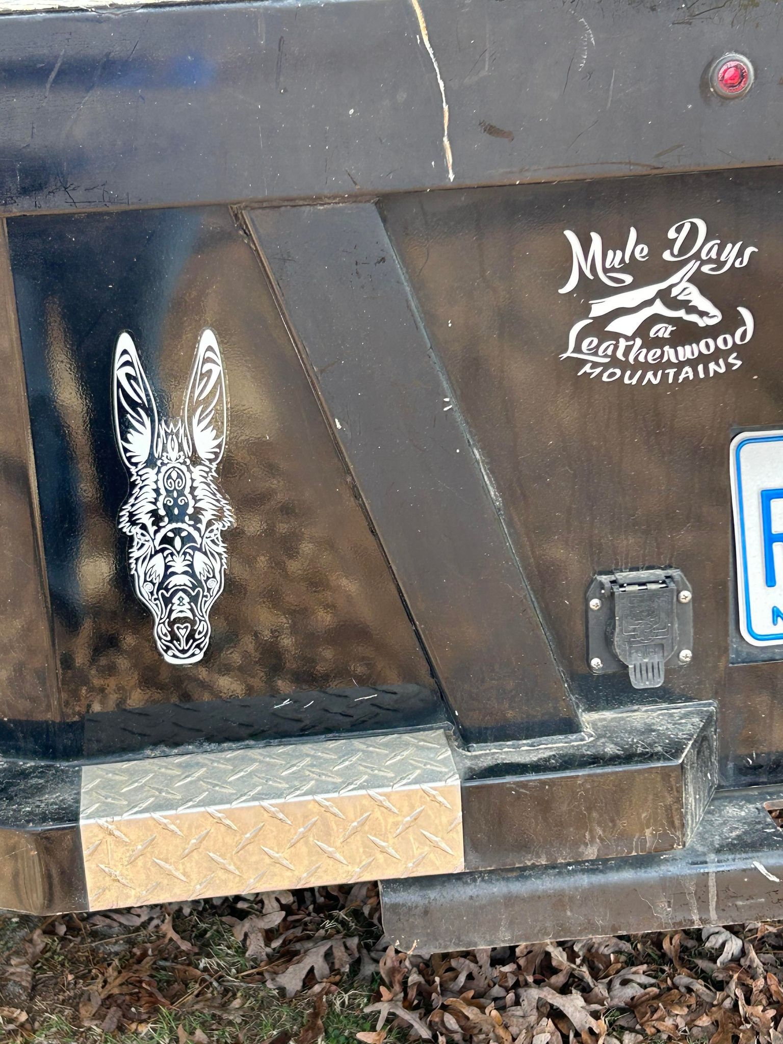 White Donkey or Mule Mandala Window or Laptop Sticker Transparent for ...