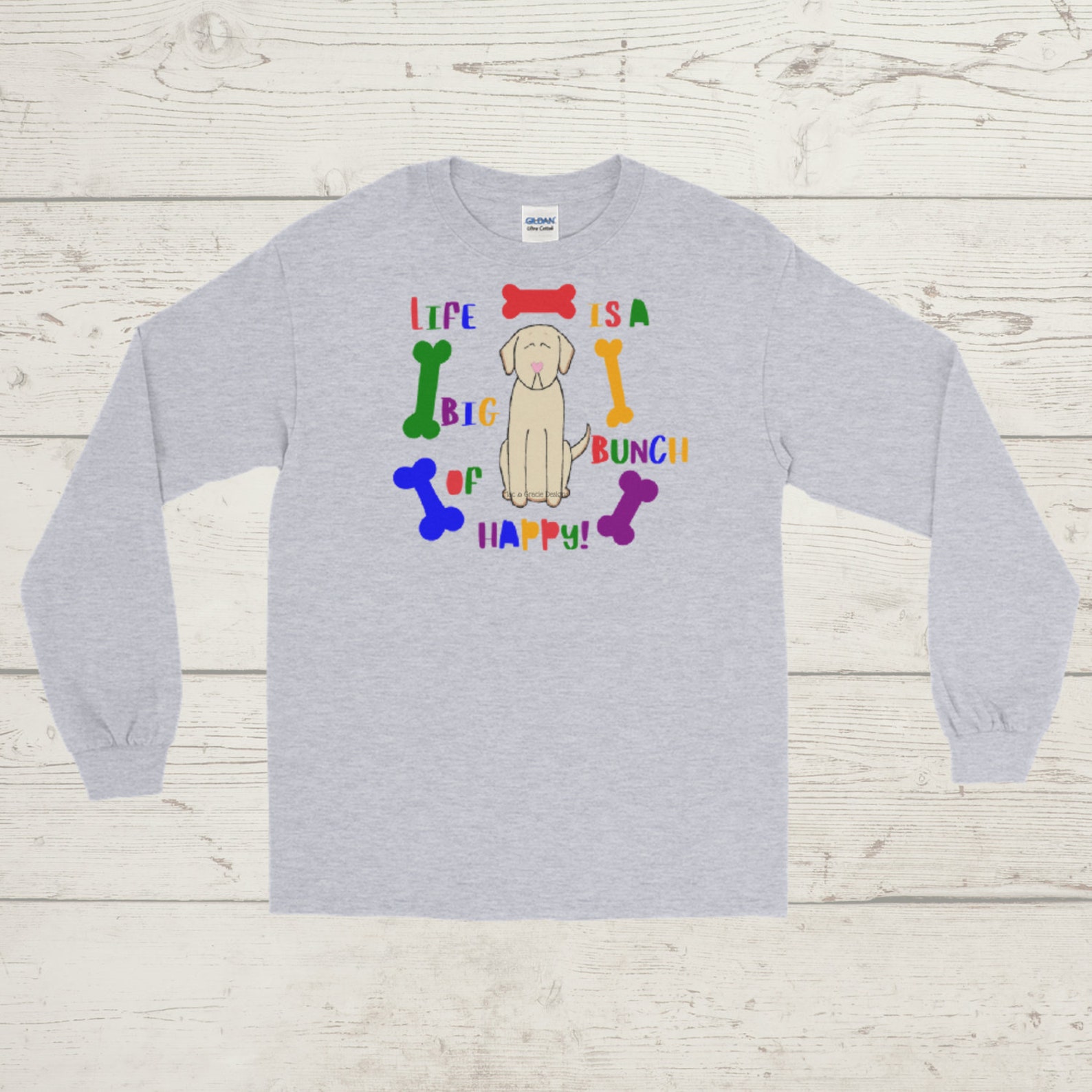 Yellow Lab Shirt Life is a Big Bunch of Happy Shirt Yellow - Etsy