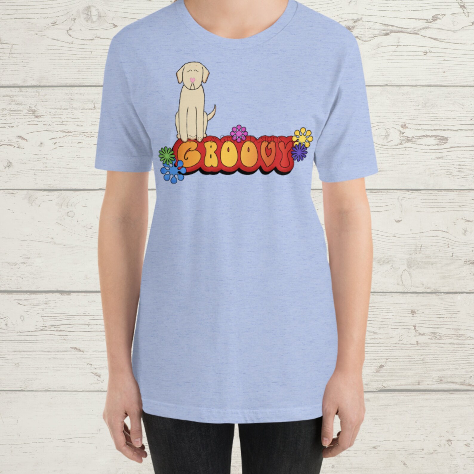 Yellow Lab, Groovy Shirt, Yellow Lab Shirt, Dog Shirts for Women, Dog ...