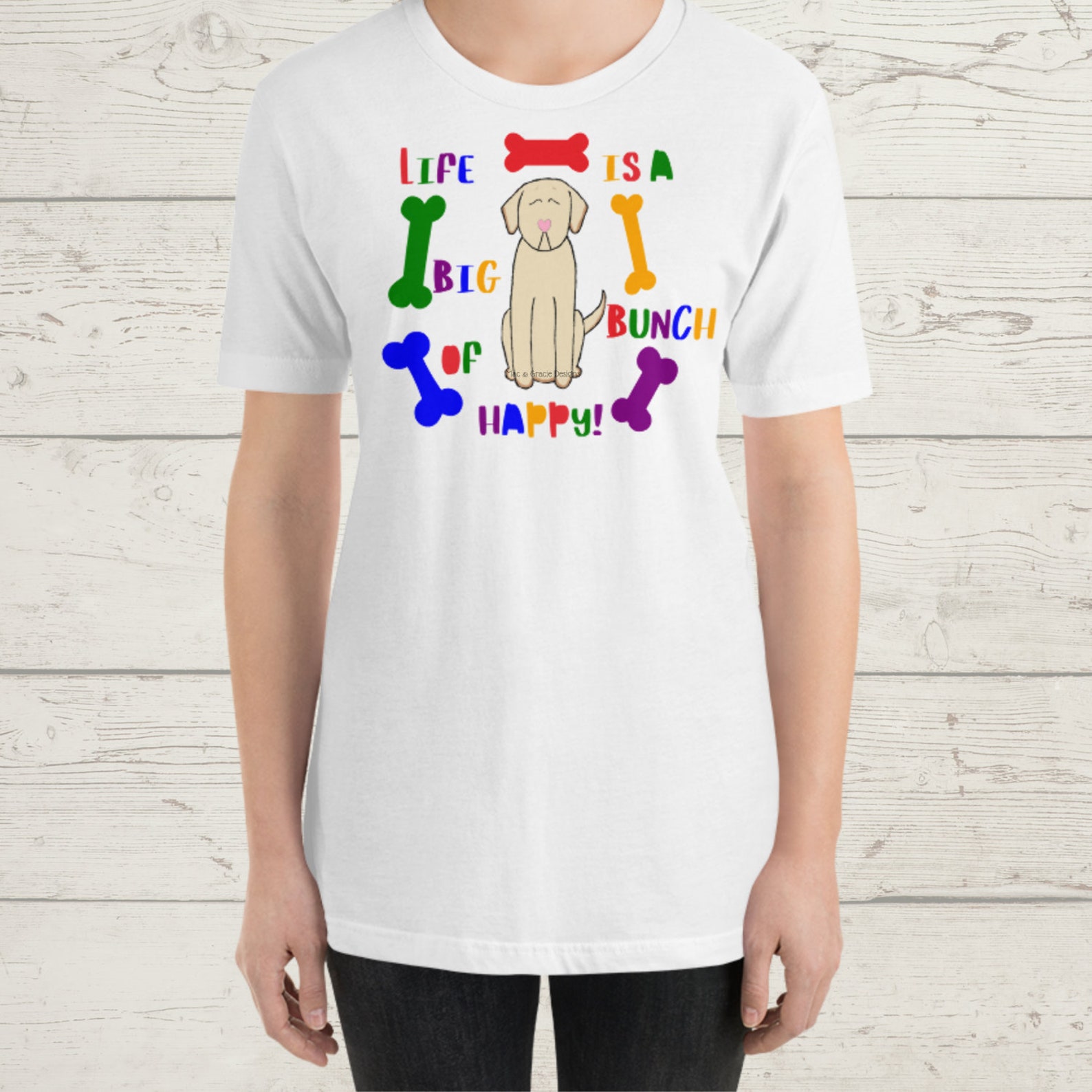 Yellow Lab Shirt Life is a Big Bunch of Happy Shirt Yellow - Etsy