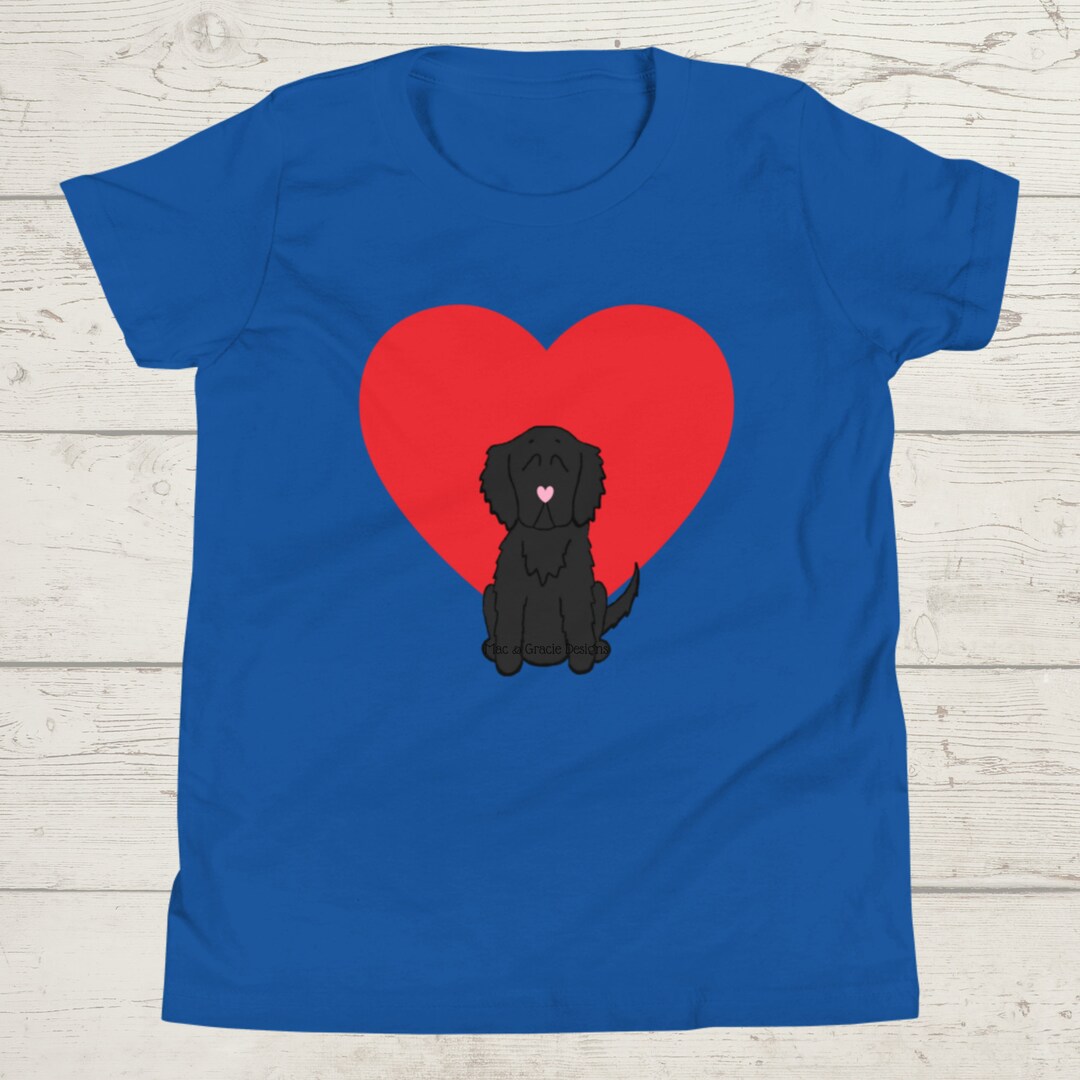 Newfoundland Kids Shirt, Heart Shirt, Kids Shirt, Black Newfoundland ...