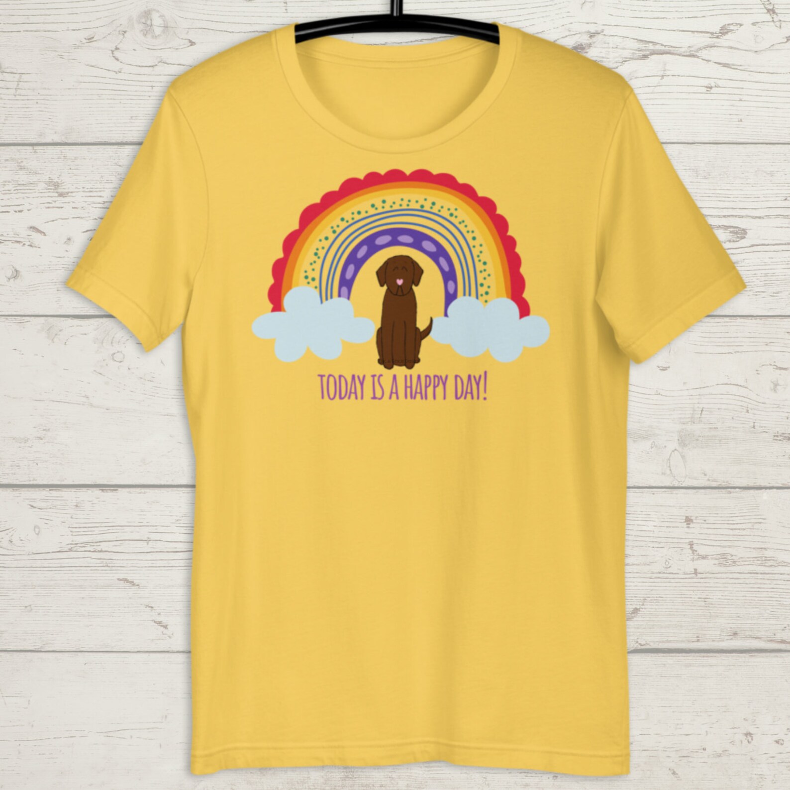 Chocolate Lab Shirt, Today is a Happy Day Shirt, Chocolate Lab ...