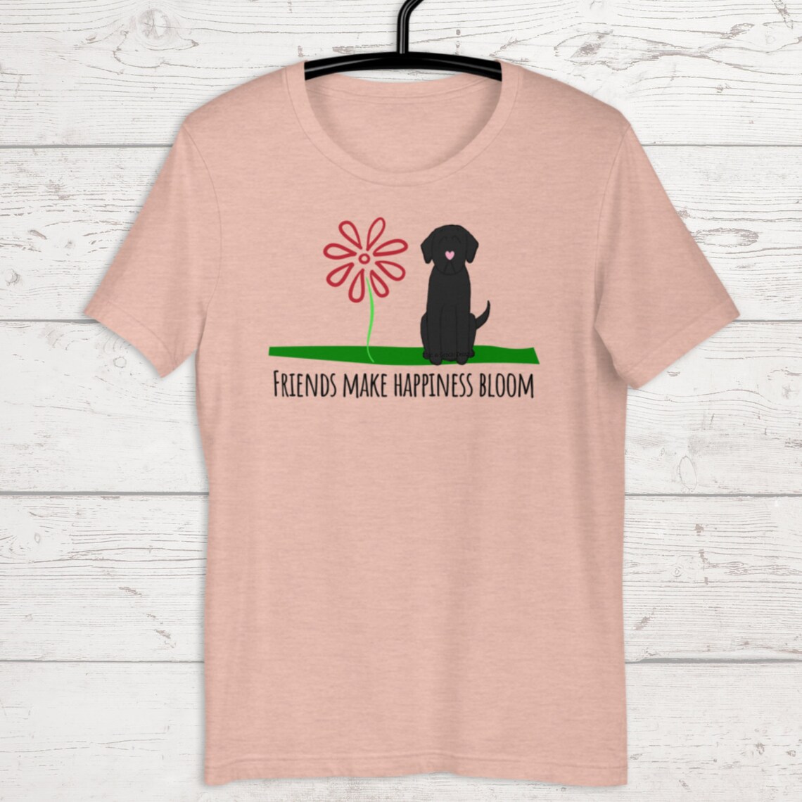Black Lab Friends Make Happiness Bloom Shirt Black Lab Shirt - Etsy