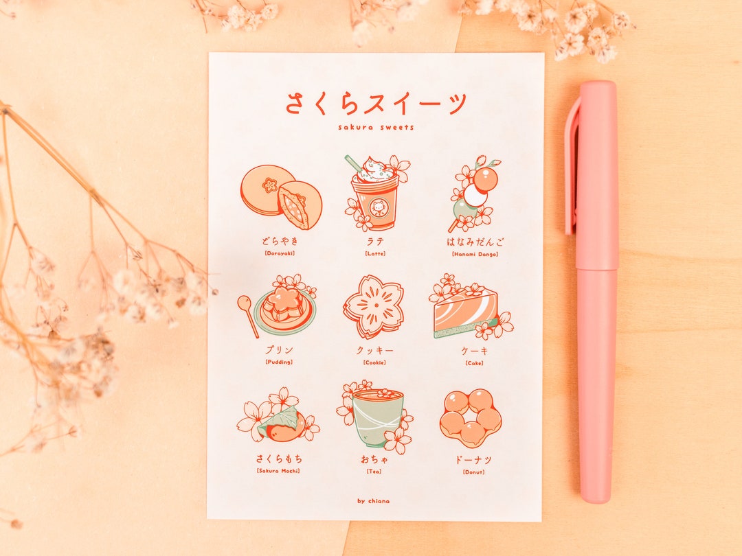 Sakura Sweets: Anime Food Poster A4 - Etsy
