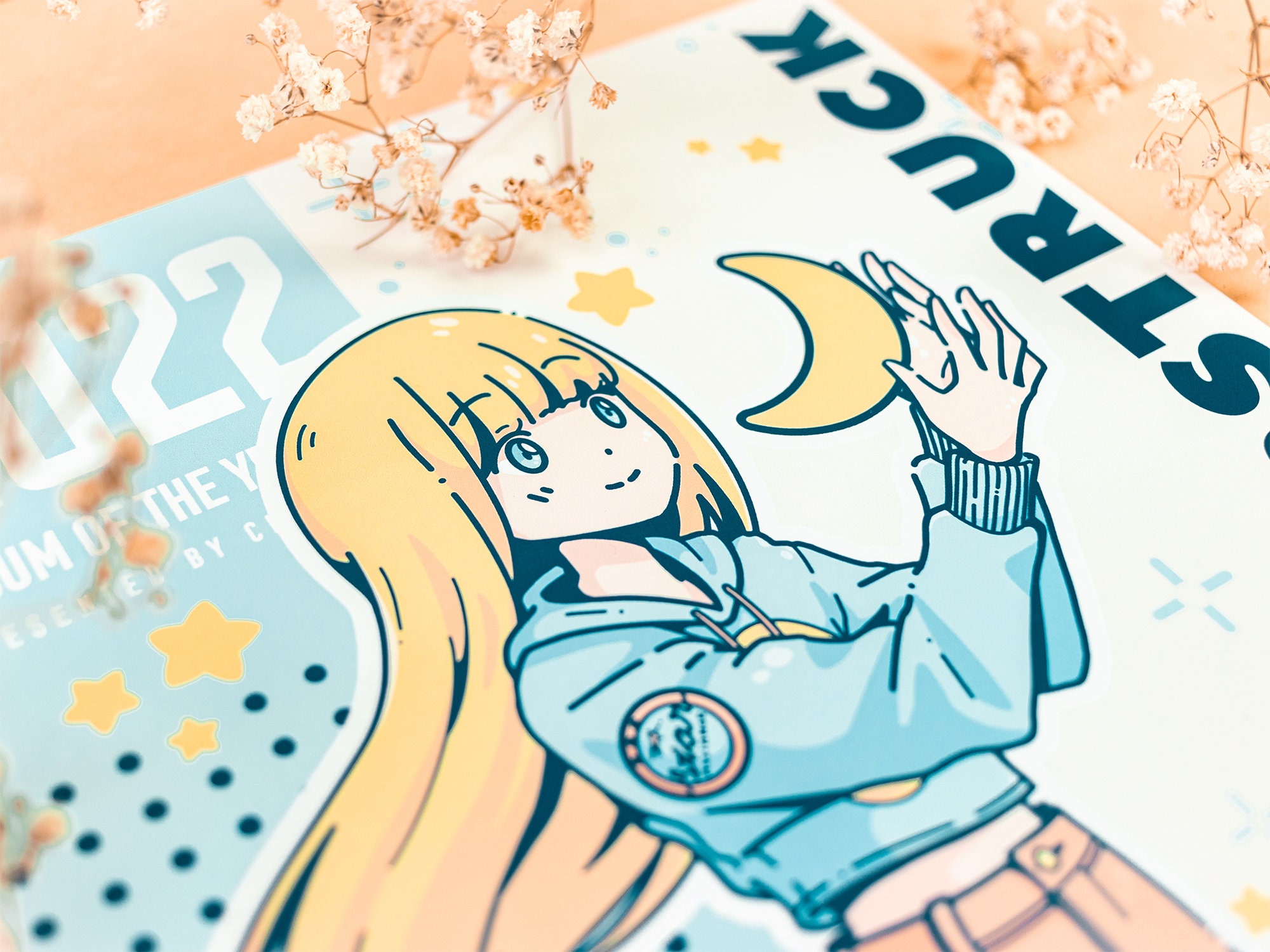 Starstruck: Anime Moon Girl Poster A4 - Etsy