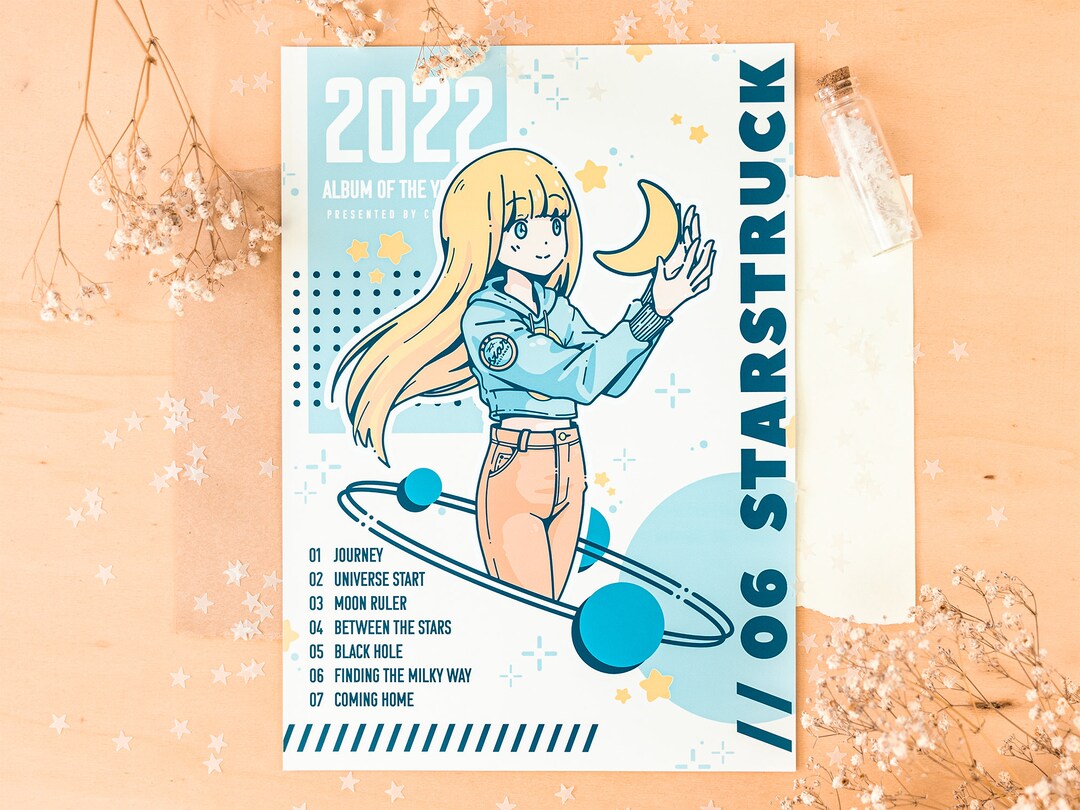 Starstruck: Anime Moon Girl Poster A4 - Etsy