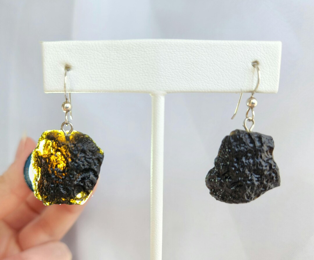 Tektite Earrings From Meteorite Impact! - Etsy