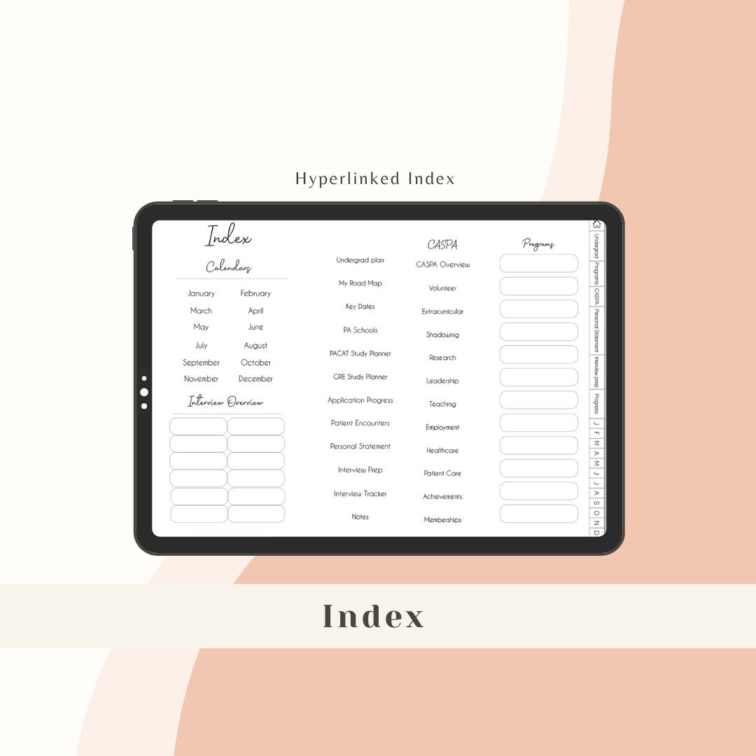 Pre-pa Workbook Planner| CASPA, PACAT, Digital College Planner ...