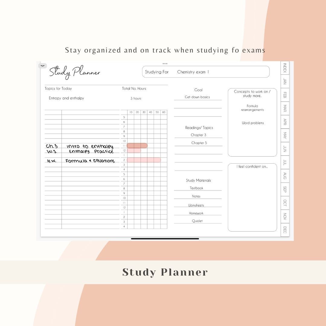 Dated 2023 Student Digital Planner Goodnotes Academic - Etsy