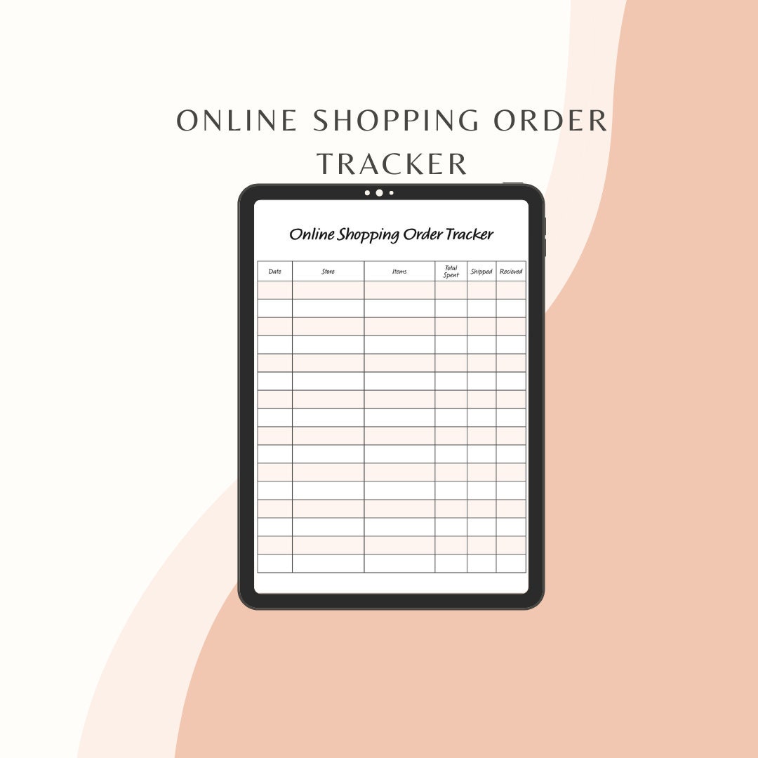 Online Shopping Order Tracker: Printable Digital Template (PDF) - Etsy