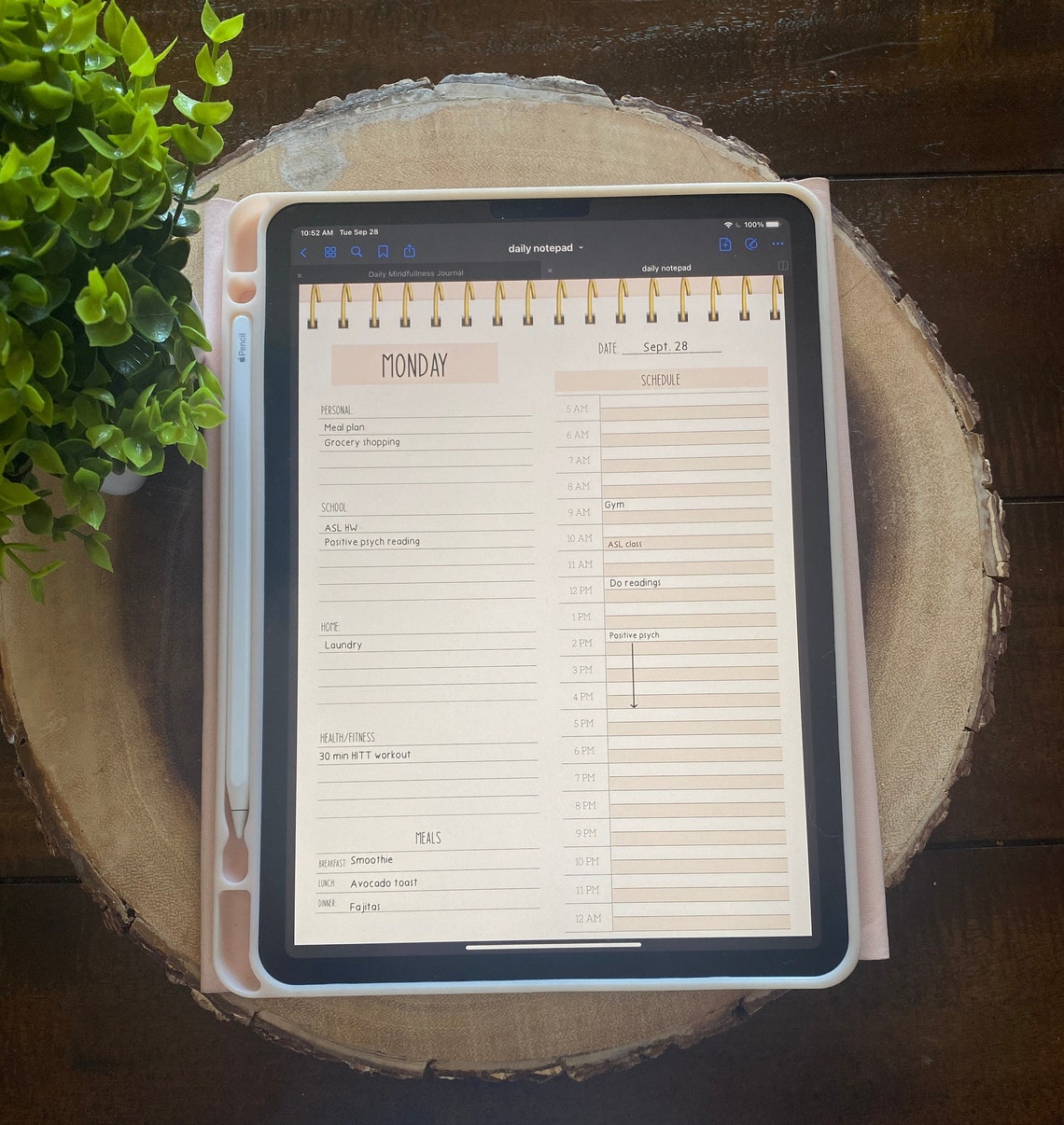 Daily Digital Notepad Printable Daily Planner Pdf File Goodnotes ...