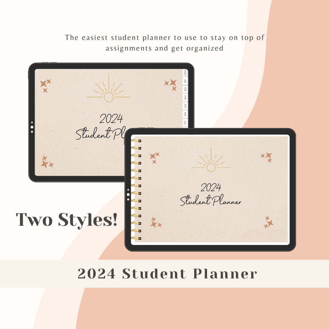 Dated 2024 Student Digital Planner two Styles Included Goodnotes ...