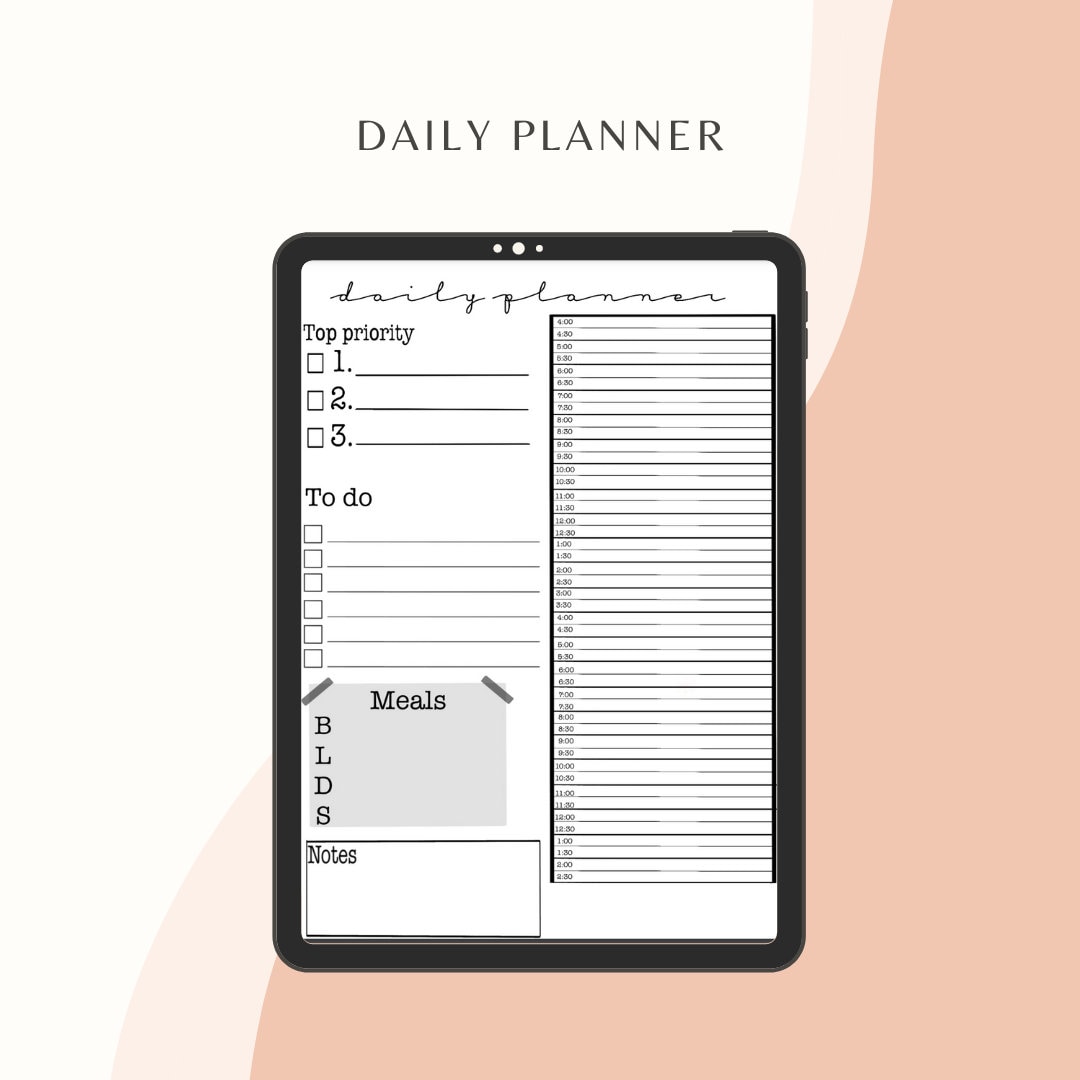 Digital Daily Planner Pdf File Goodnotes Notability Printable Daily ...