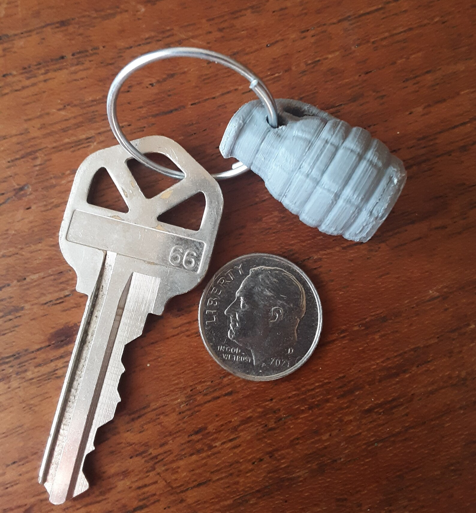 TINY Grenade Shaped Pill Vial for Keychain or Necklace, Screw on Lid - Etsy