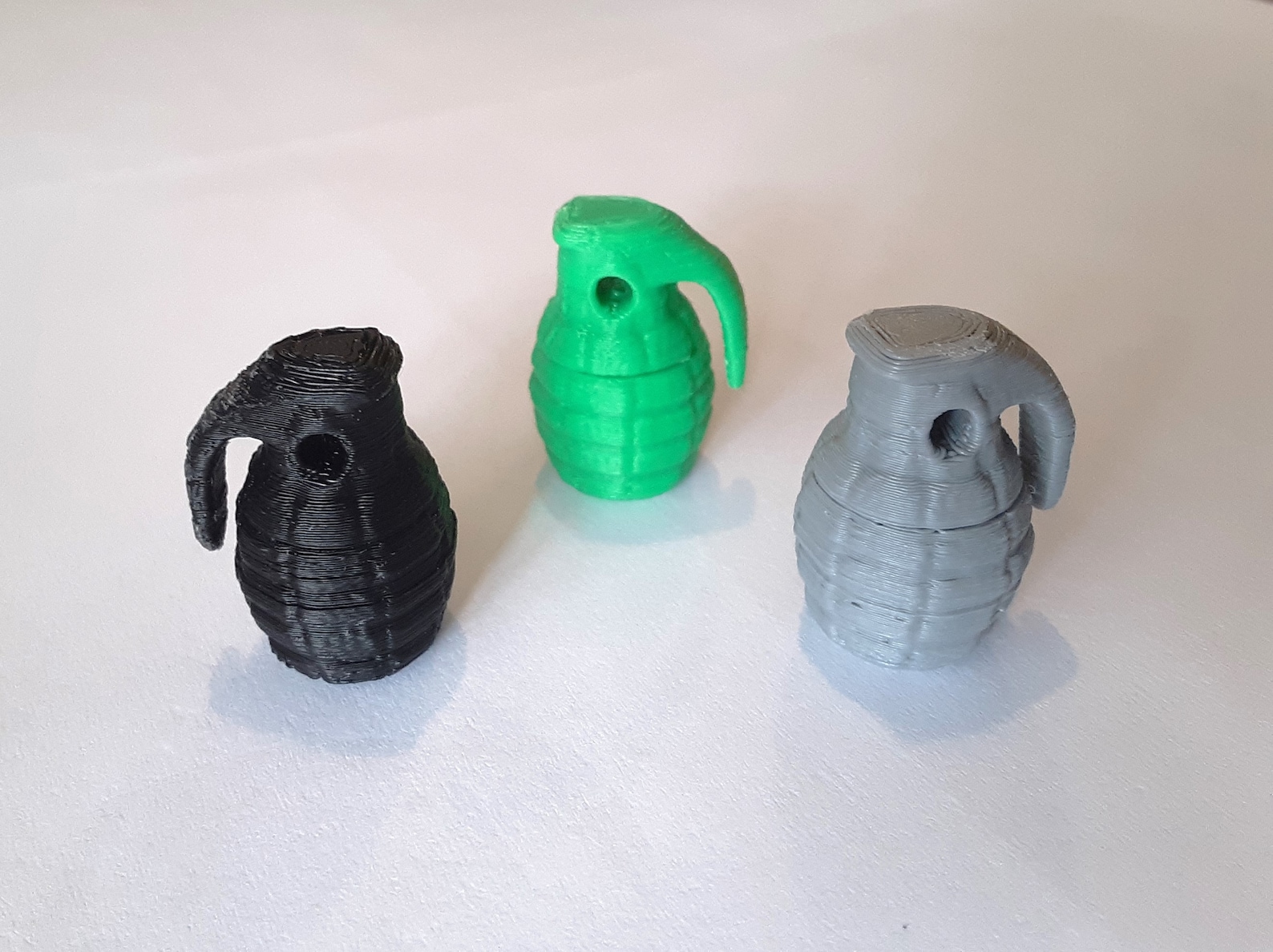 TINY Grenade Shaped Pill Vial for Keychain or Necklace, Screw on Lid - Etsy