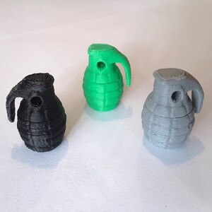 TINY Grenade Shaped Pill Vial for Keychain or Necklace, Screw on Lid - Etsy