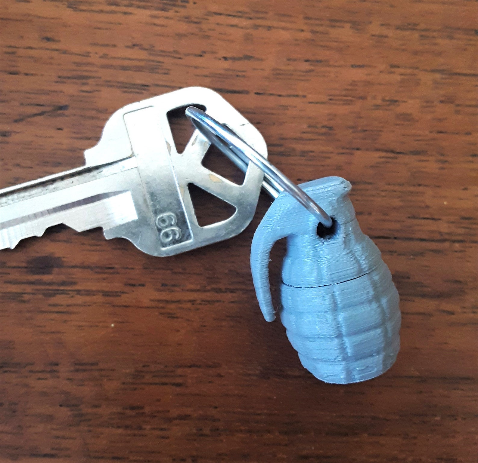 TINY Grenade Shaped Pill Vial for Keychain or Necklace, Screw on Lid - Etsy