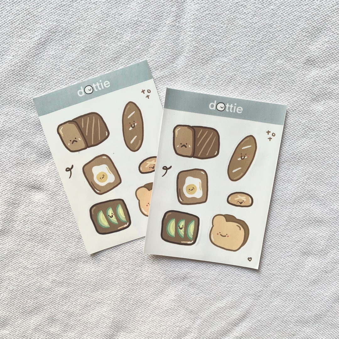 Bread Sticker Sheet | Matte Waterproof Vinyl Stickers | Great Gift for ...