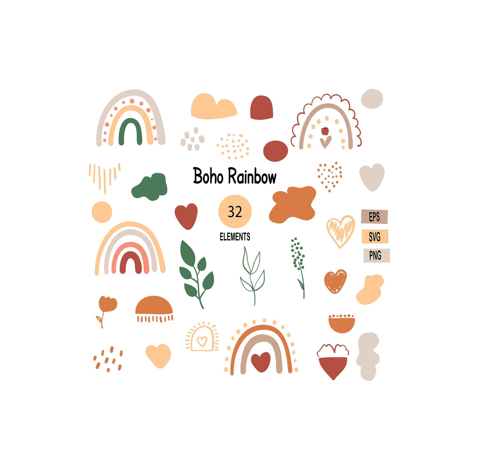 Boho Rainbow Svg Rainbow Boho Svg Files Abstract Boho Svg - Etsy