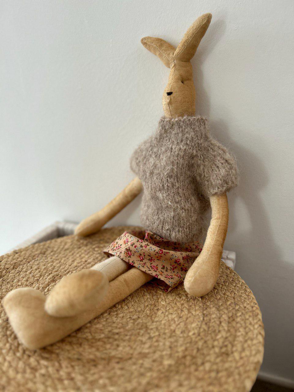 Unique Handmade Bunny Doll Heirloom Doll Handmade Rabbit Textile Bunny ...