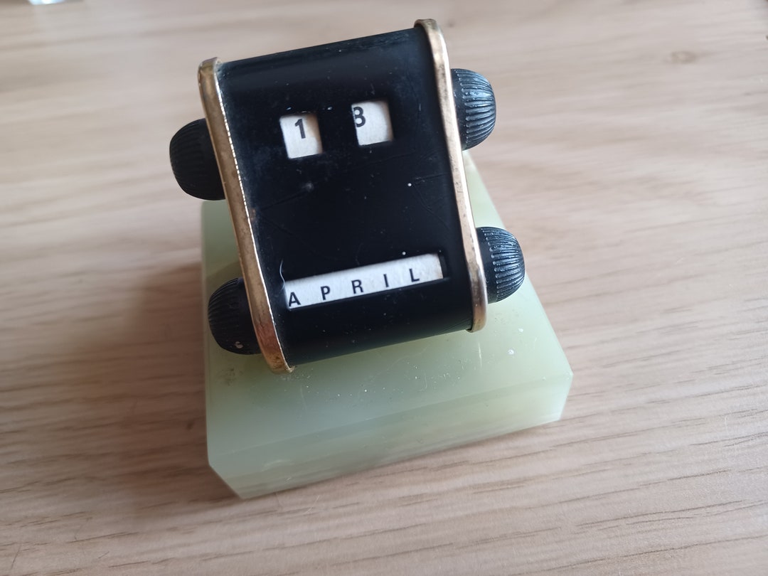 Vintage Small Perpetual Calender 1960s for Desk - Etsy