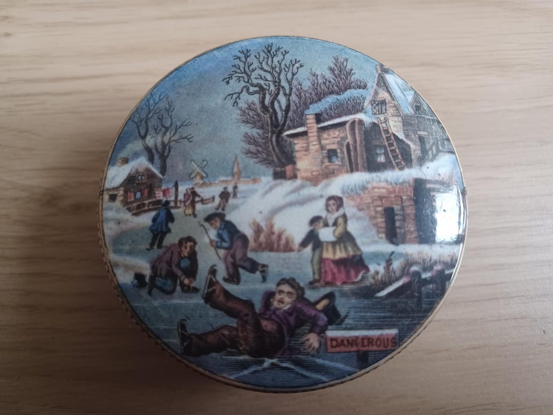 Dangerous Skating - 1870’s Antique Original Small Pratt Prattware Pot ...