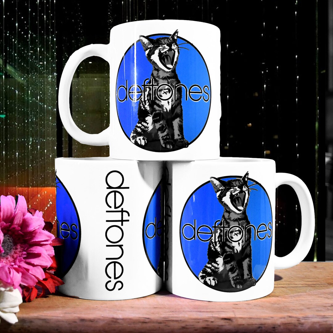 Deftones Cat Mug (thirteensins Original) - Etsy