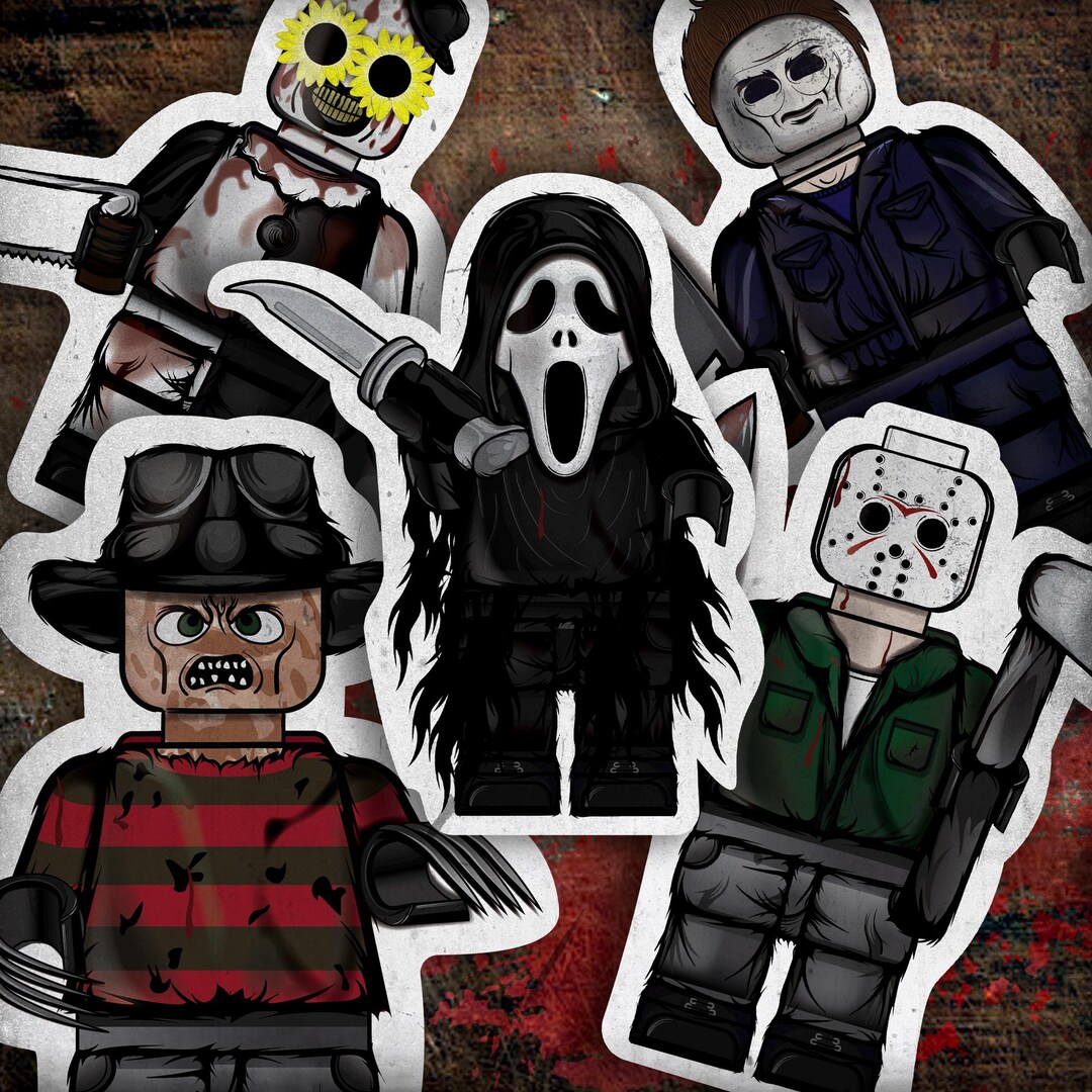 Slasher Mini Figure Sticker Set: Thirteenpins Original - Etsy