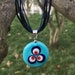 Tranquil Aura, Lilac Evil Eye Pendant Necklace With Paracord Bohemian Chic Wearable Art for ...