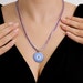 Tranquil Aura, Lilac Evil Eye Pendant Necklace With Paracord - Bohemian Chic Wearable Art for ...