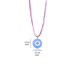 Tranquil Aura, Lilac Evil Eye Pendant Necklace With Paracord - Bohemian Chic Wearable Art for ...