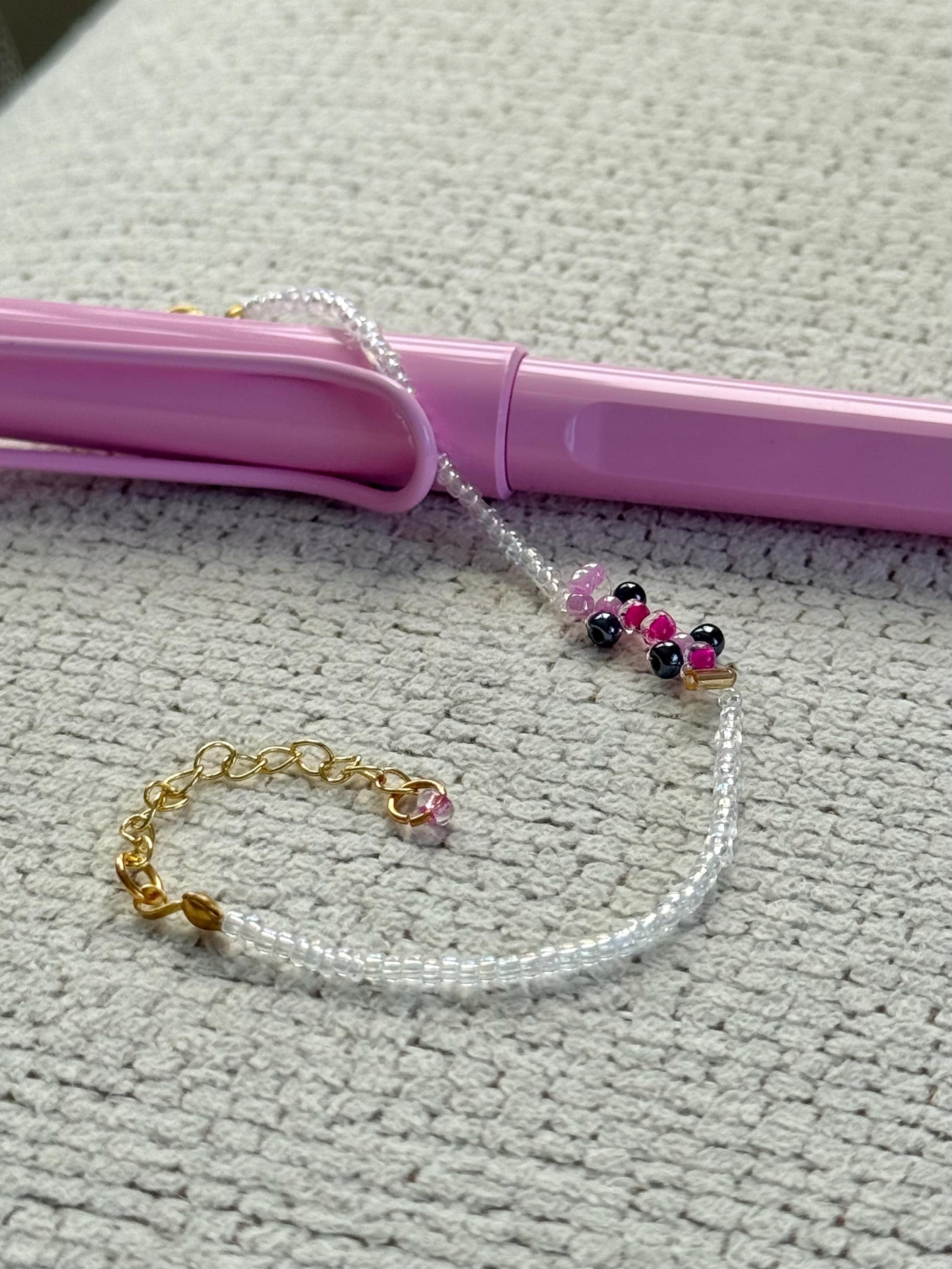 Handmade Pink F1 Race Car Bracelet, Beaded Bracelet, Formula 1 Bracelet ...