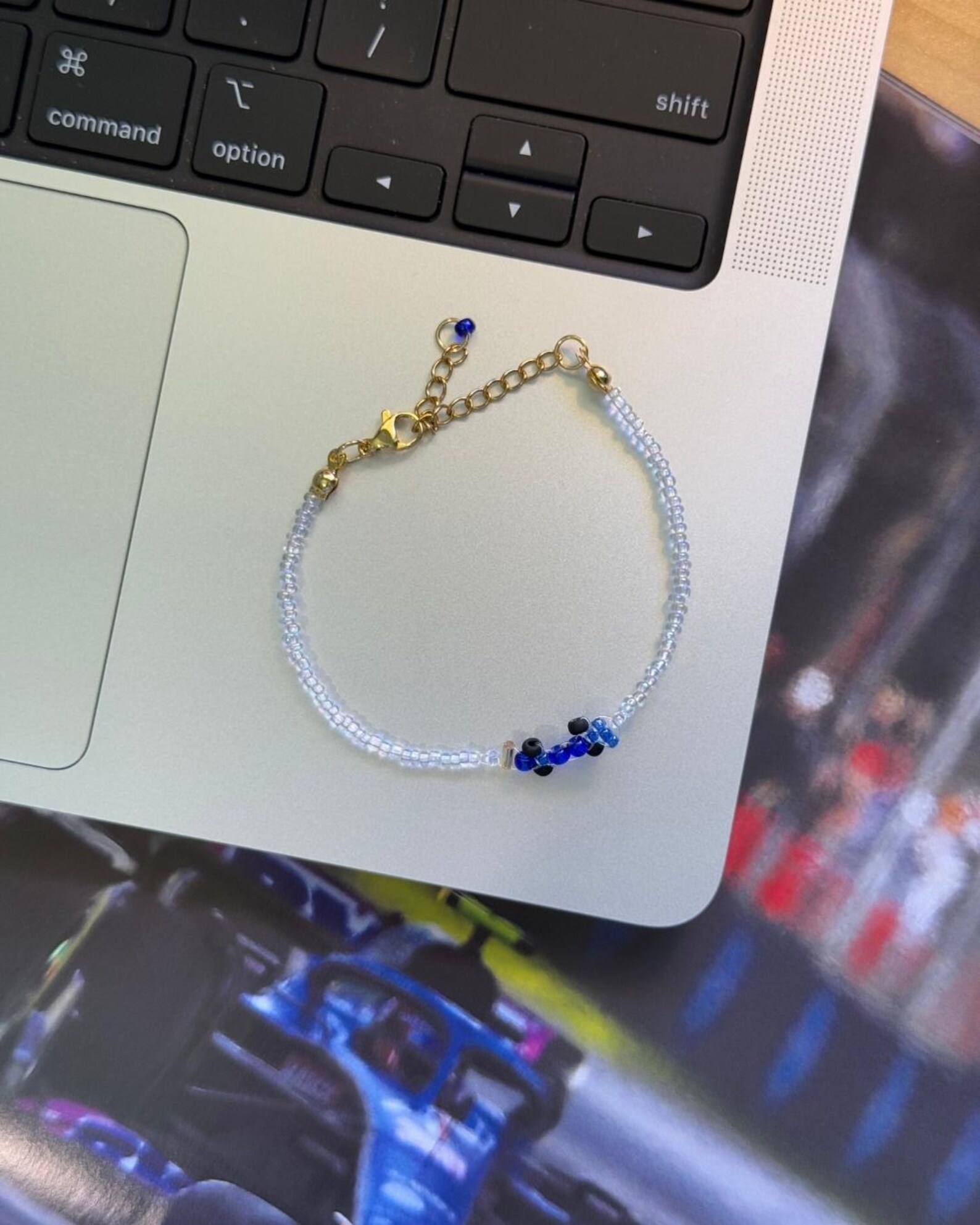 Beaded Blue Williams/f1-inspired F1 Race Car Bracelet | Carlos Sainz ...