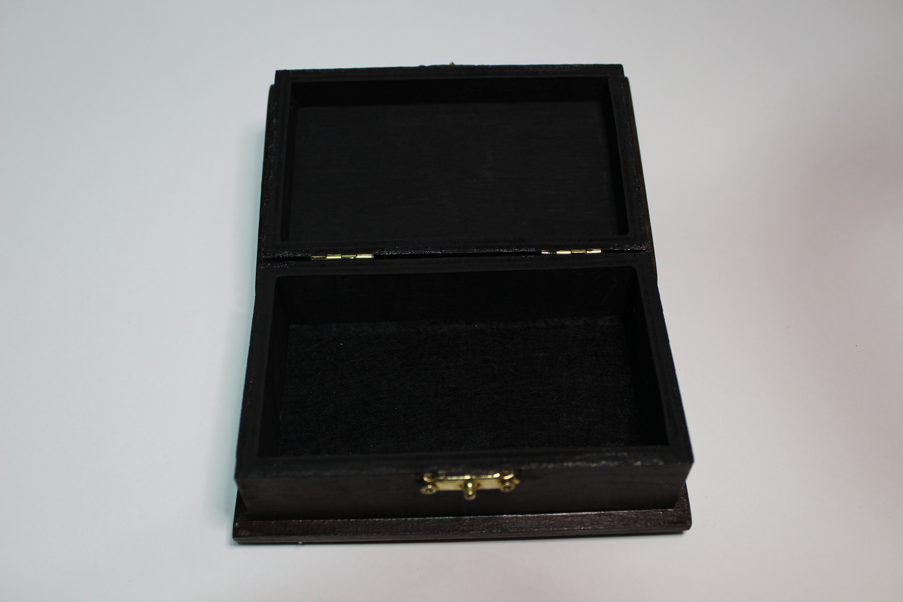 Hand Burned Brown Painted Rustic Looking Box With Triple - Etsy Canada