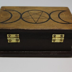 Hand Burned Brown Painted Rustic Looking Box With Triple - Etsy Canada